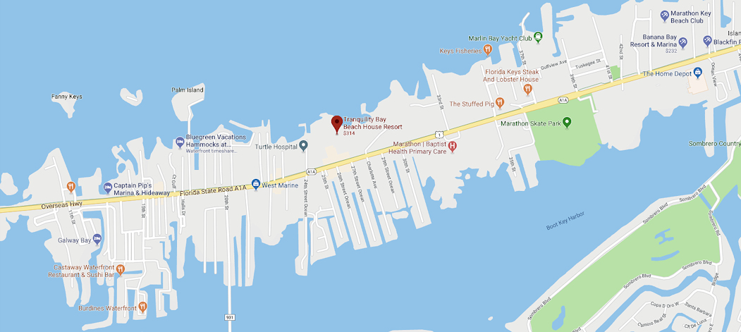 Tranquility Bay Florida Keys Map Tranquility Bay Beach Resort